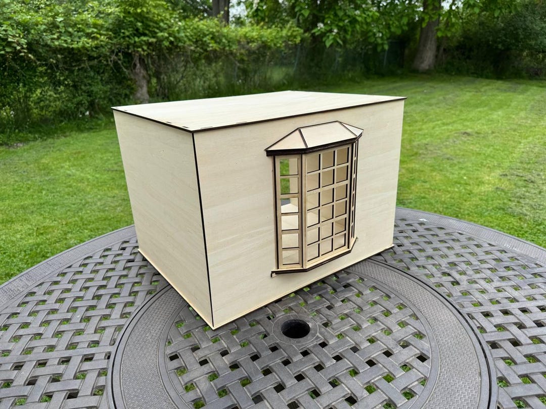 Dollhouse Room Box With Roof and Bay Window – 1:6 & 1\12 Scale ...