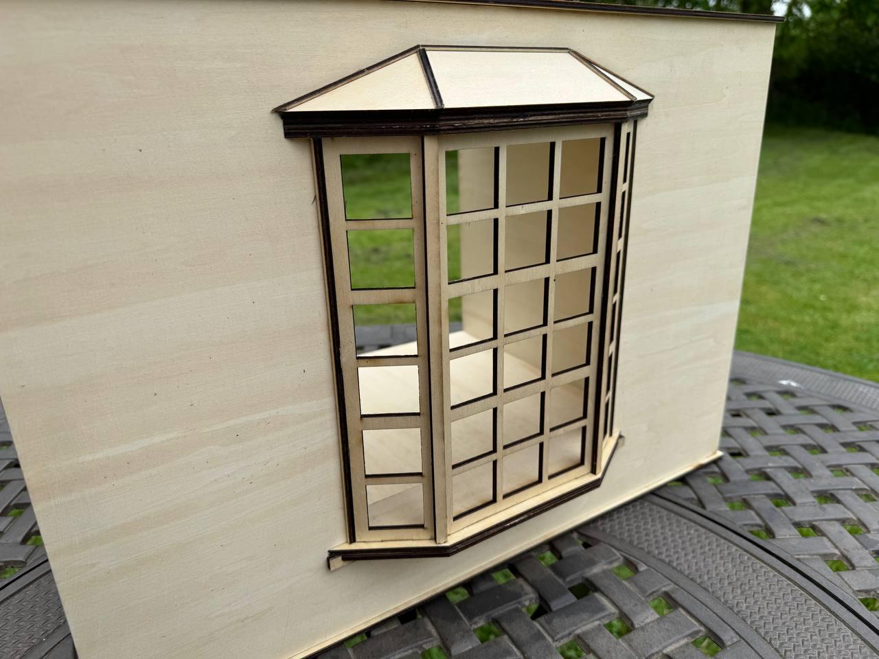 Dollhouse Room Box With Roof and Bay Window – 1:6 & 1\12 Scale ...