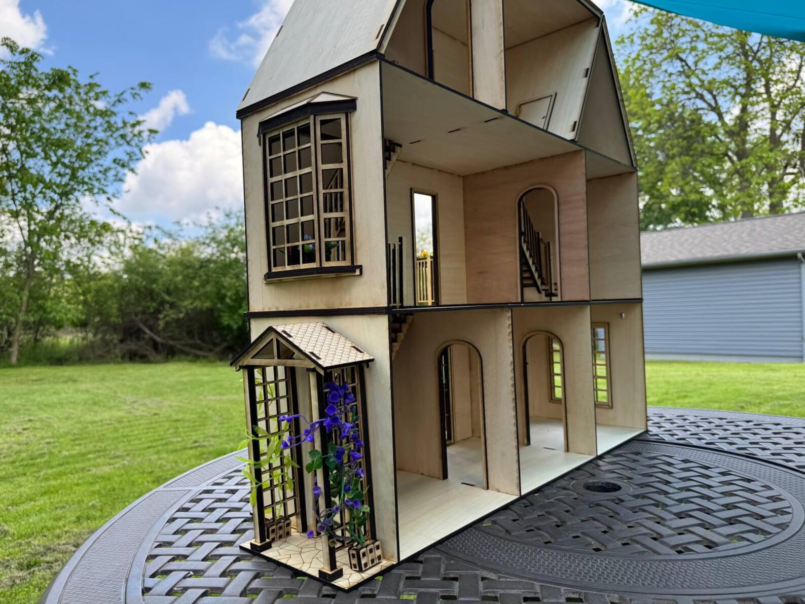 Dollhouse Wall With Arched Doorway – DIY Miniature Room Box 1:6 & 1\12 ...