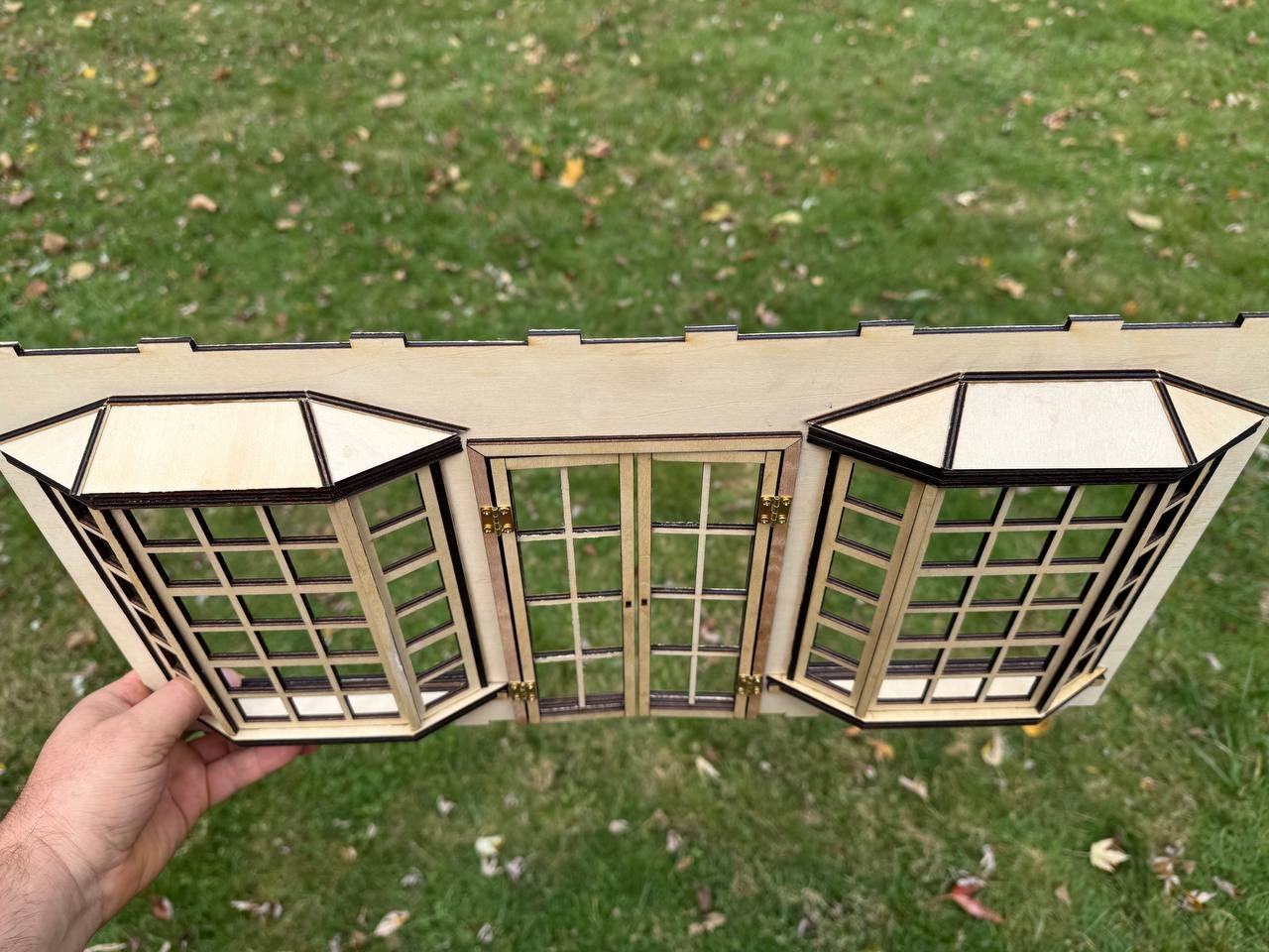 Modular Bay Window Dollhouse Wall | 1/6 & 1/12 Scale Room Box - Etsy