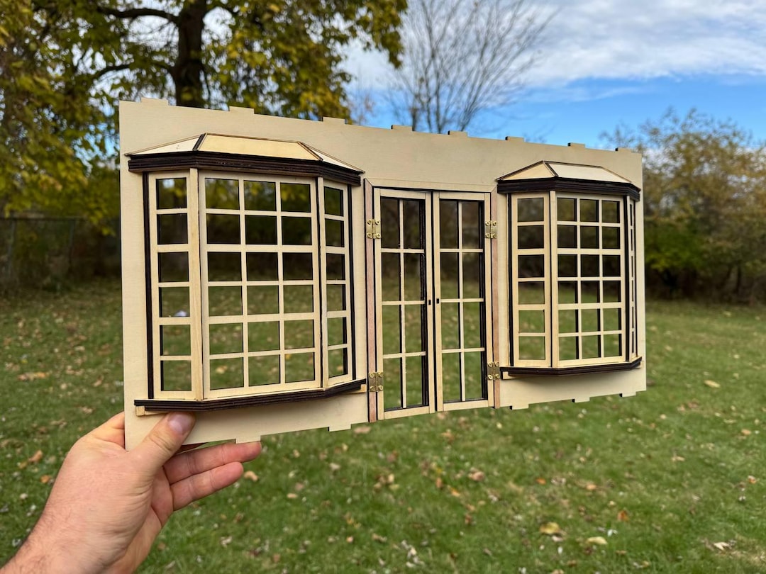 Modular Bay Window Dollhouse Wall | 1/6 & 1/12 Scale Room Box - Etsy