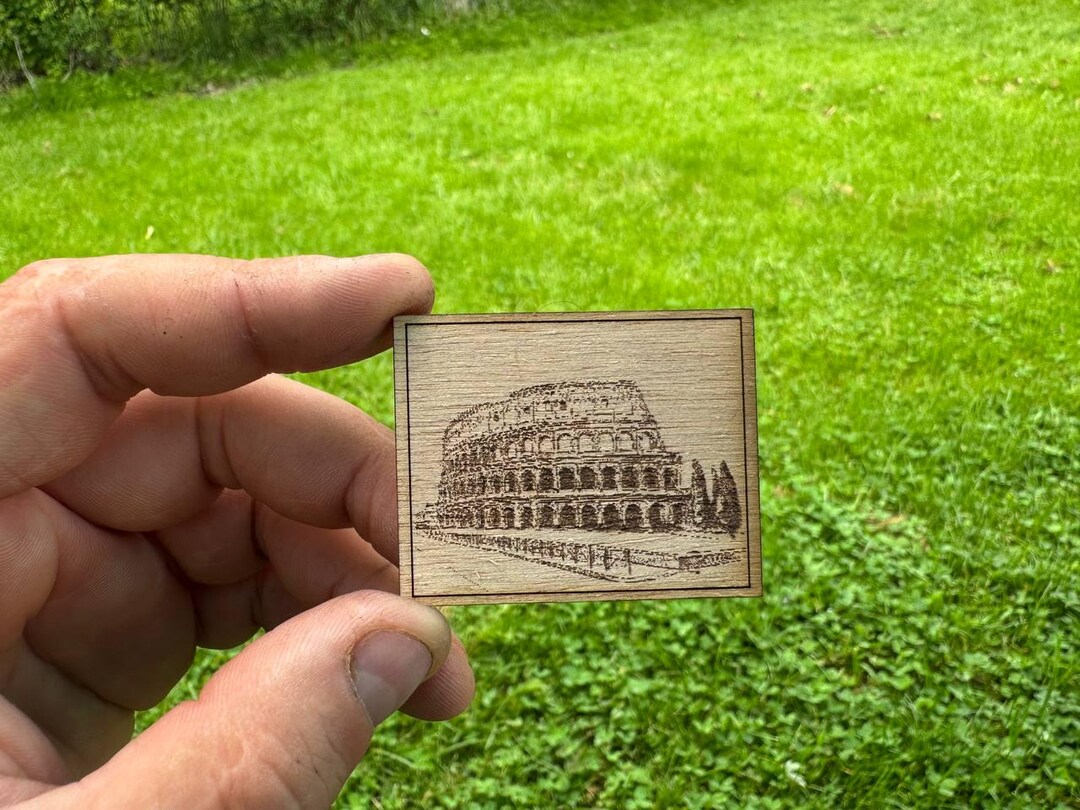 Miniature Colosseum Wall Art | Rome Landmark Sign | Laser Engraved ...