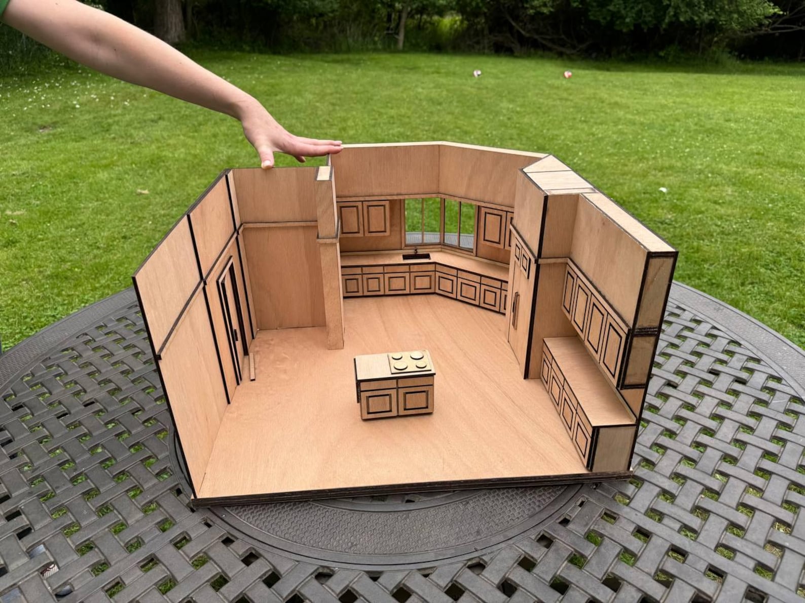 1:12 Scale Miniature Kitchen Room With Furniture – DIY Assembled Blocks ...