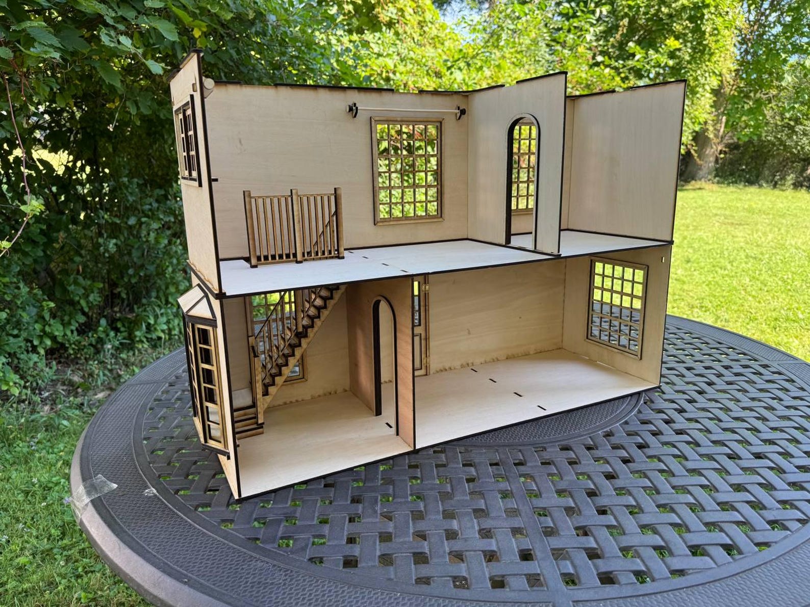 Stackable 2-story Dollhouse Room Box | 1:12 Modular Diorama With Stairs ...