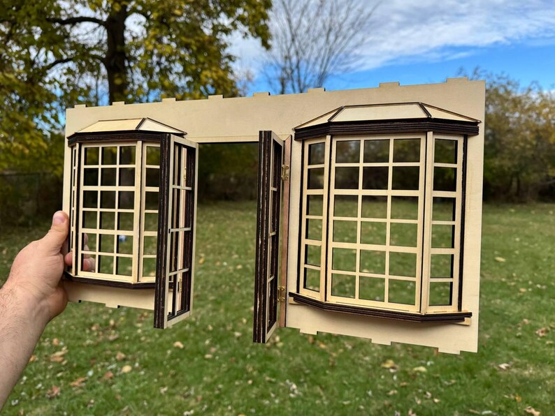 Modular Bay Window Dollhouse Wall | 1/6 & 1/12 Scale Room Box - Etsy
