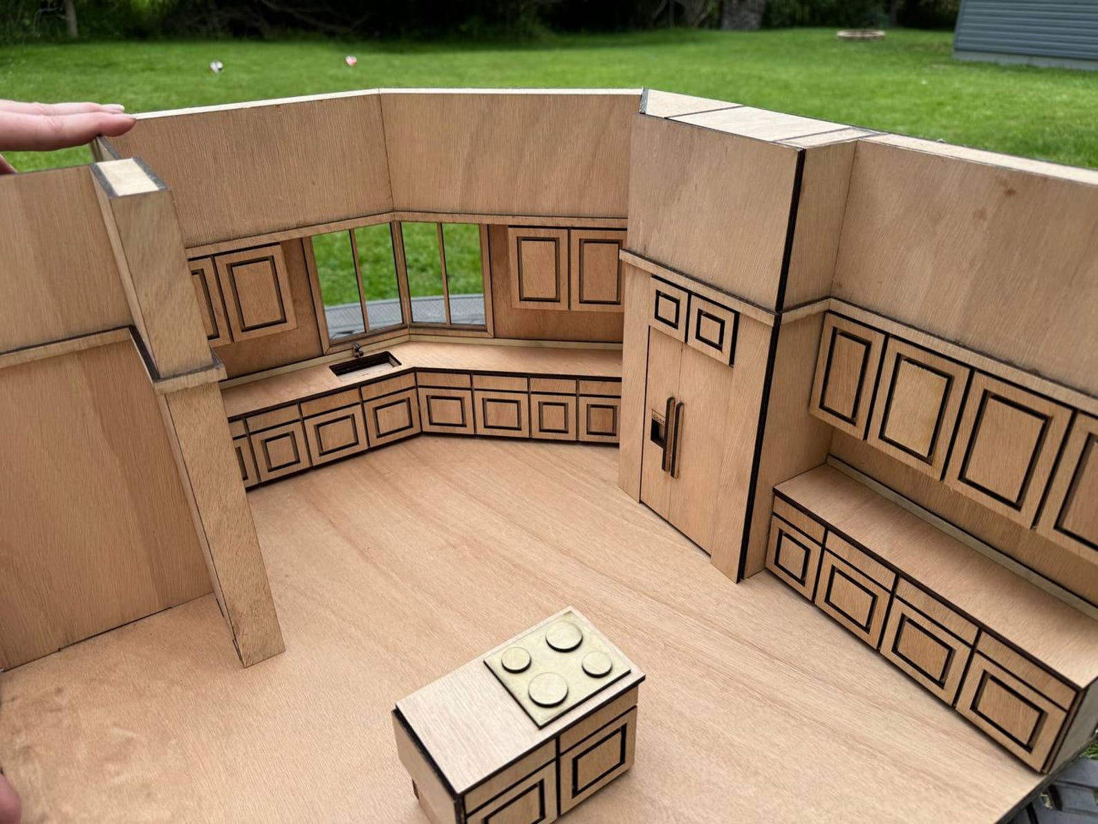 1:12 Scale Miniature Kitchen Room With Furniture – DIY Assembled Blocks ...