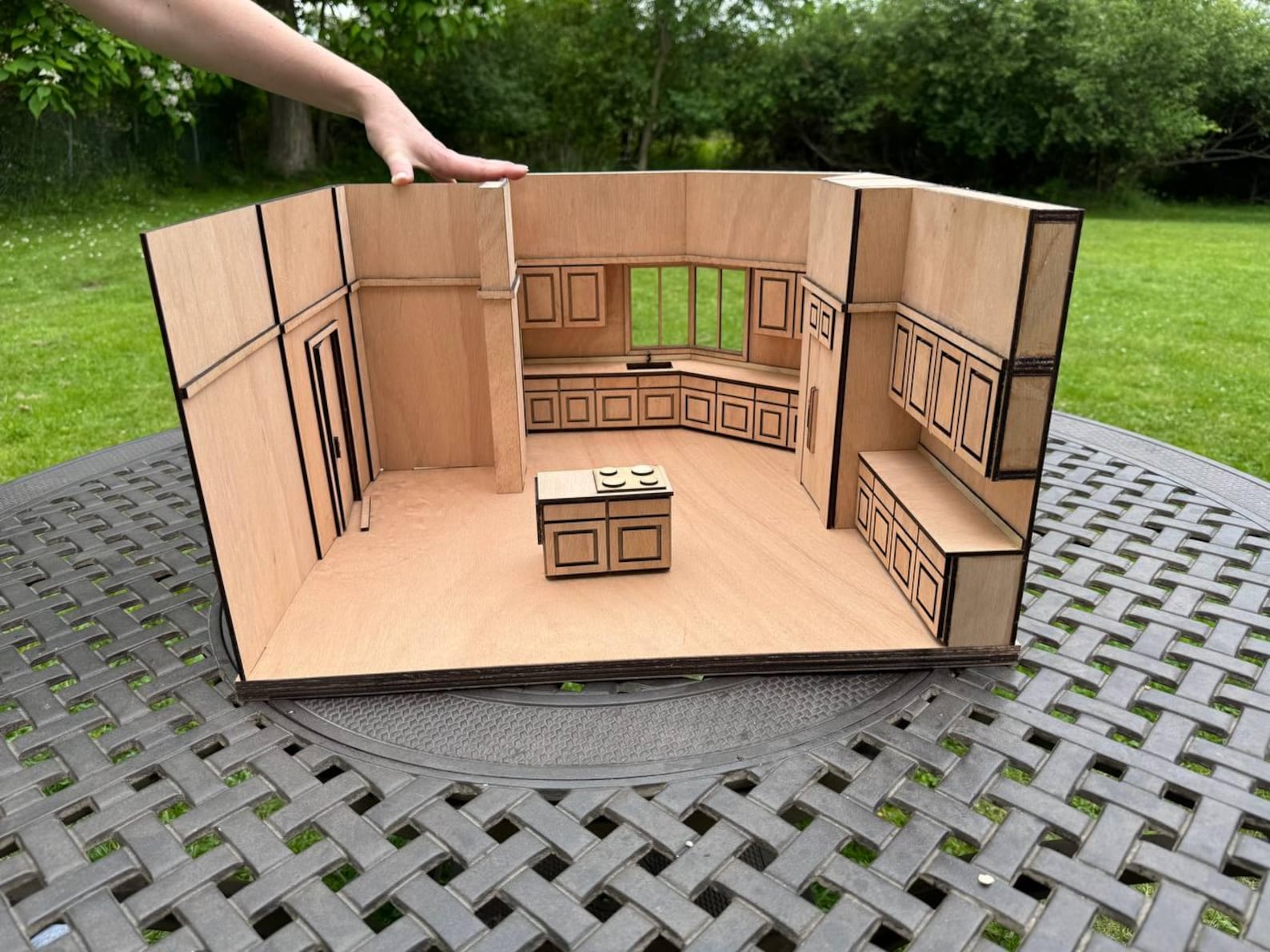 1:12 Scale Miniature Kitchen Room With Furniture – DIY Assembled Blocks ...