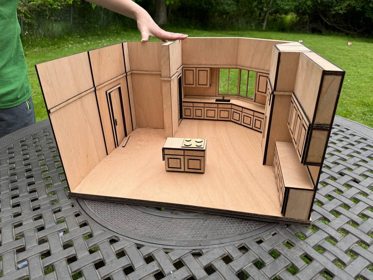 1:12 Scale Miniature Kitchen Room With Furniture – DIY Assembled Blocks ...