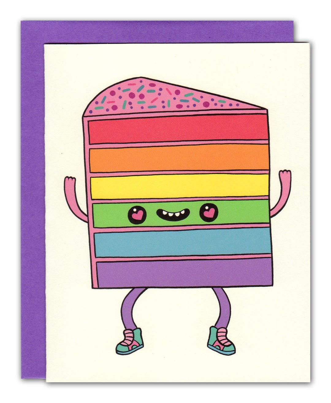 Happy Rainbow Cake Card - Etsy