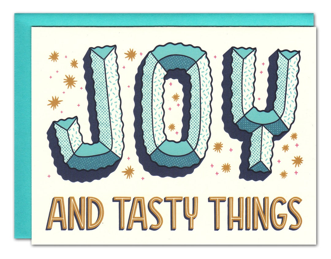 JOY and Tasty Things Card - Etsy
