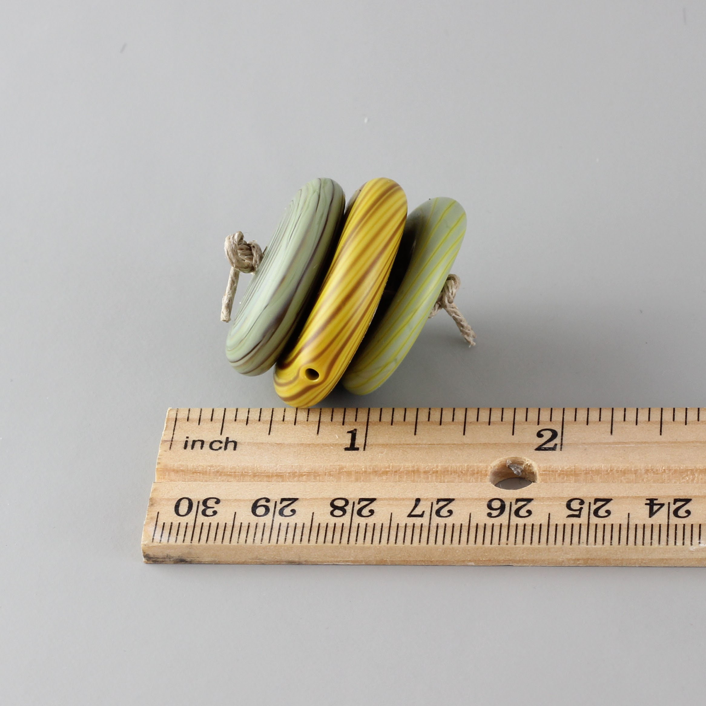 Blown Glass Disc Trio Tumble Etched by Aja Vaz - Etsy