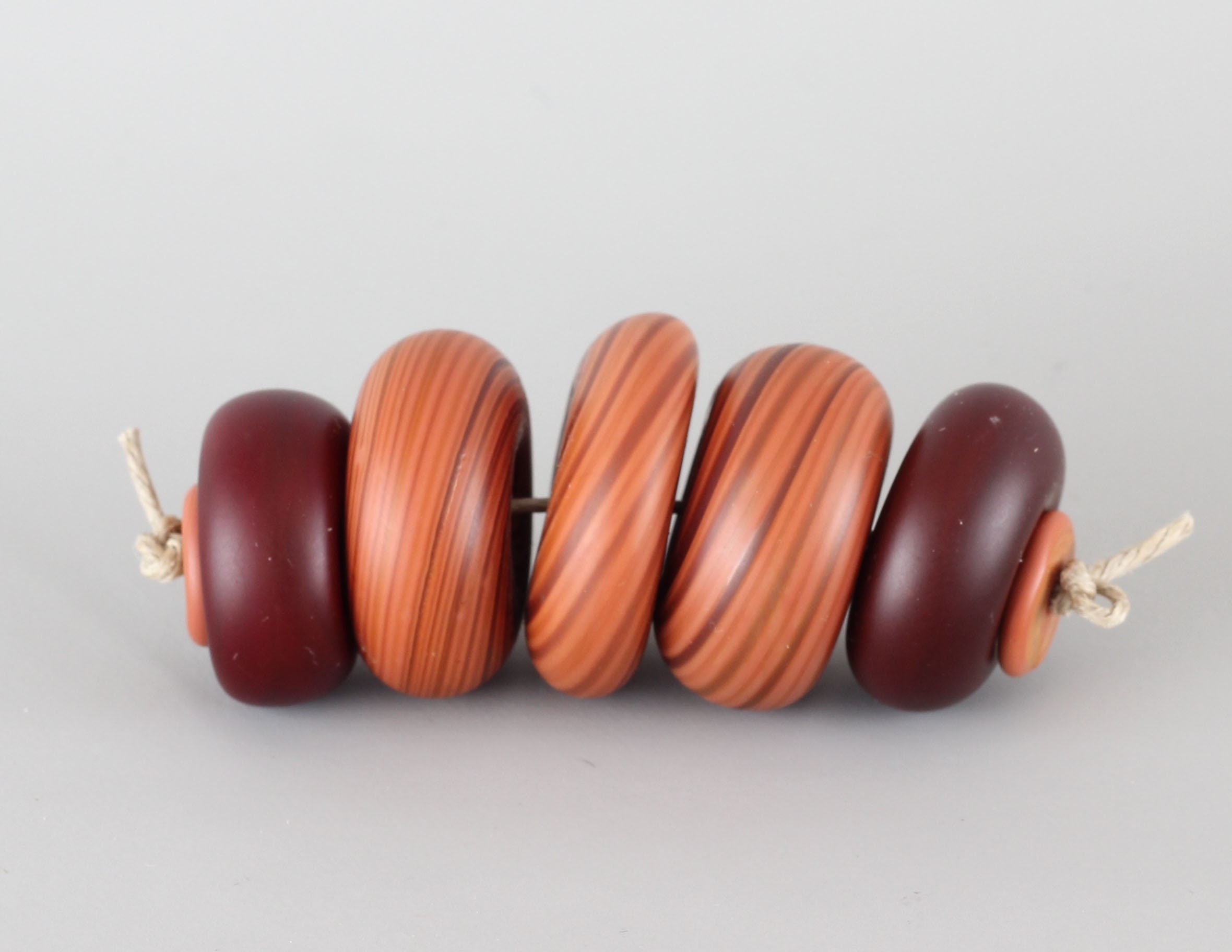 Pinky Terracotta Disc Beads Set of 7 - Etsy