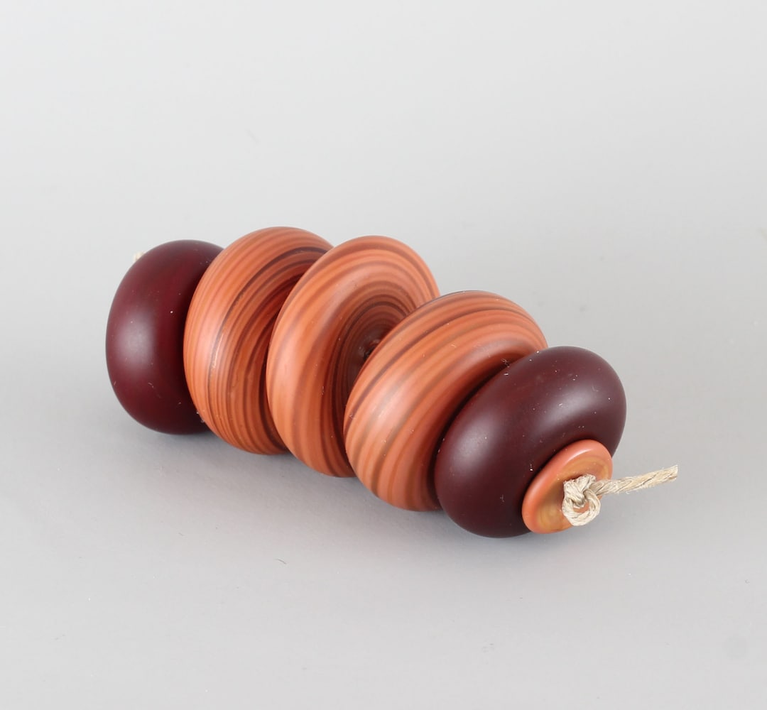 Pinky Terracotta Disc Beads Set of 7 - Etsy