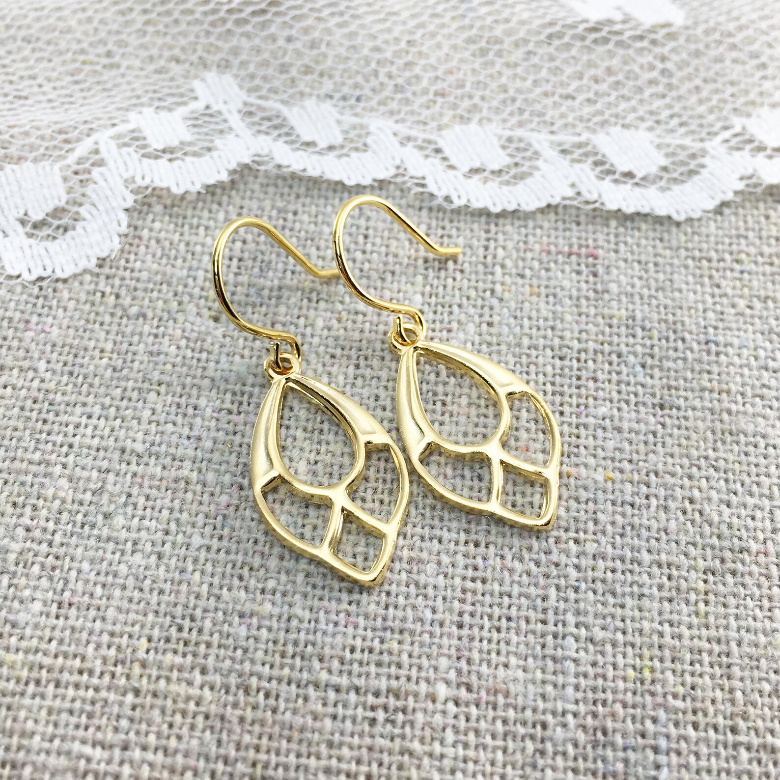 Delicate Gold Earrings Tiny Hoop Earrings Simple Dangling - Etsy