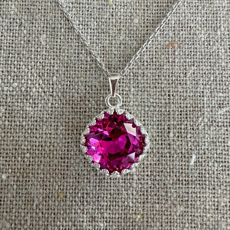 Fuchsia Necklace - Etsy