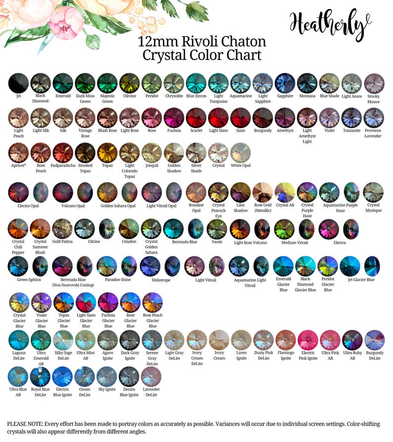 Swarovski Crystal Tennis Bracelet | 12mm Light Siam Rivoli Chatons ...