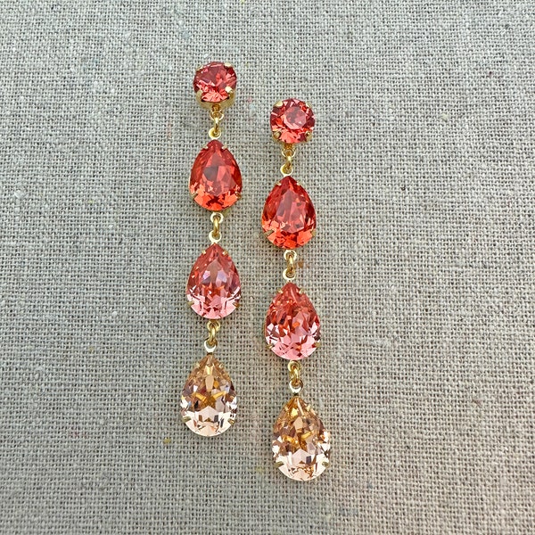 Coral Drop Earrings - Etsy