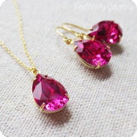 Gold & Clear Girl Jewelry Set. - Etsy