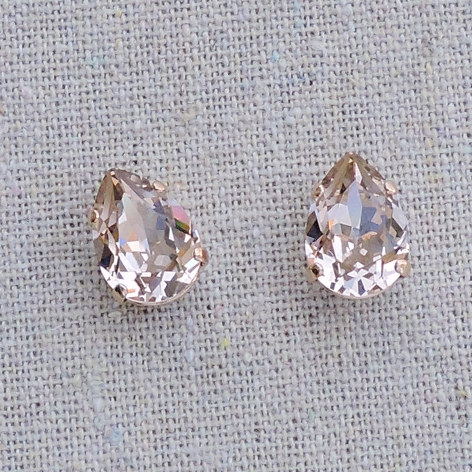 Swarovski Blush Pink Crystal Teardrop Rhinestone Pear Rose - Etsy