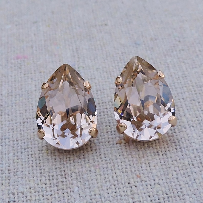 Swarovski Blush Pink Crystal Teardrop Rhinestone Pear Rose - Etsy