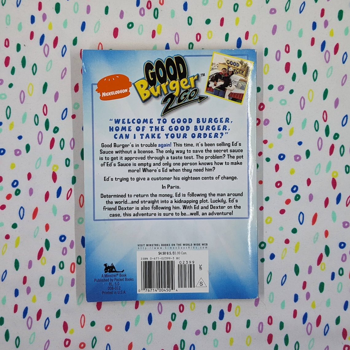 Good Burger 2 Go Nickelodeon Paperback - Etsy