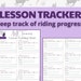 Equestrian Printable Lesson Tracker: Keep Track of Horse Riding ...