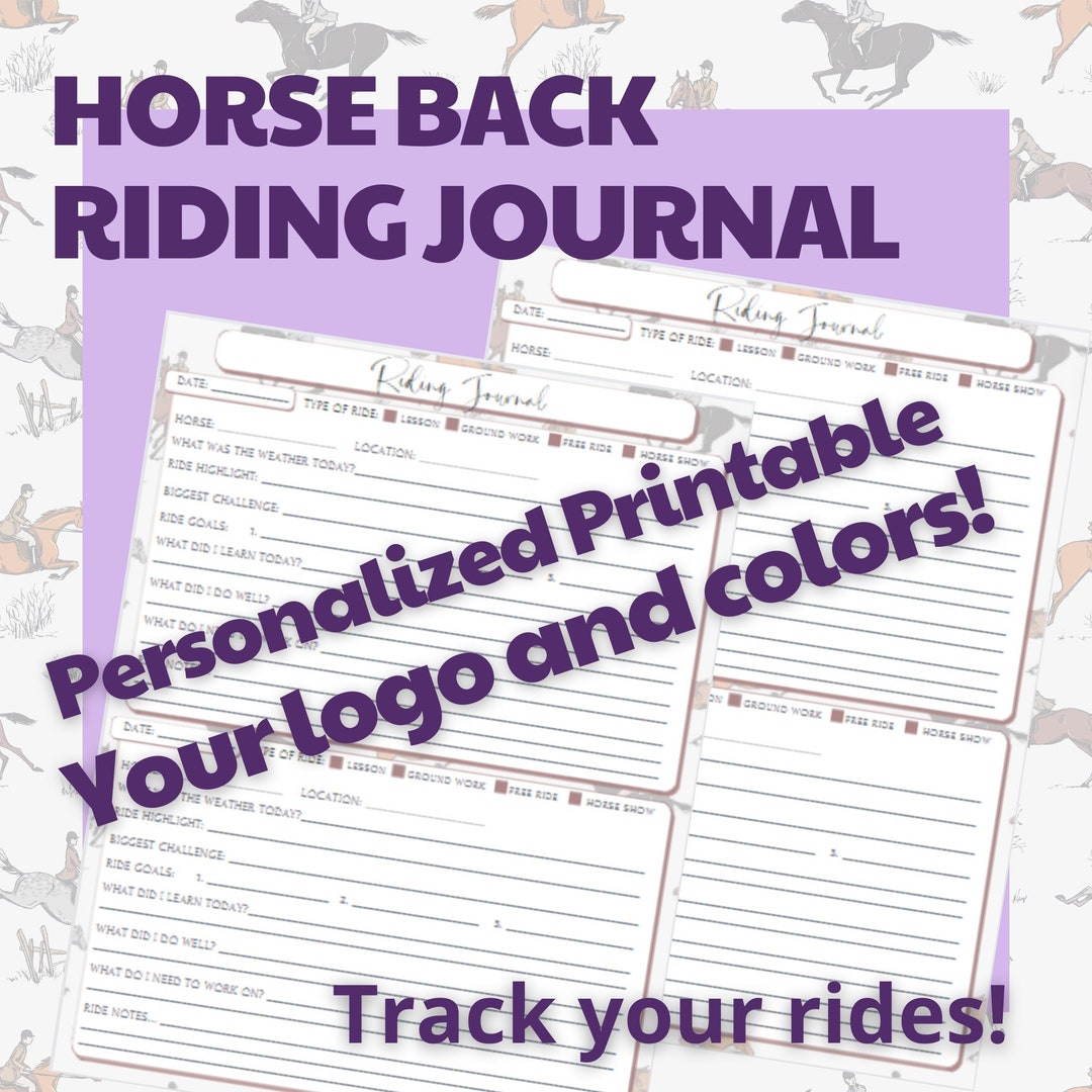 Personalized Horse Riding Journal | Horse Lovers Journal | Equestrian ...