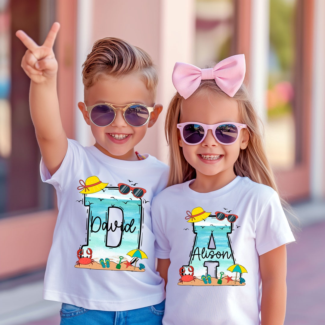 Custom Kids Summer T-shirt, Kids Beach Shirts for Summer Time, Custom ...