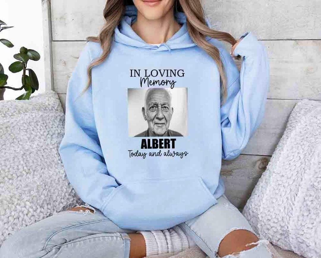 In Loving Memory Hoodie, Custom Funeral Photo Hoodie, Rest in Peace ...