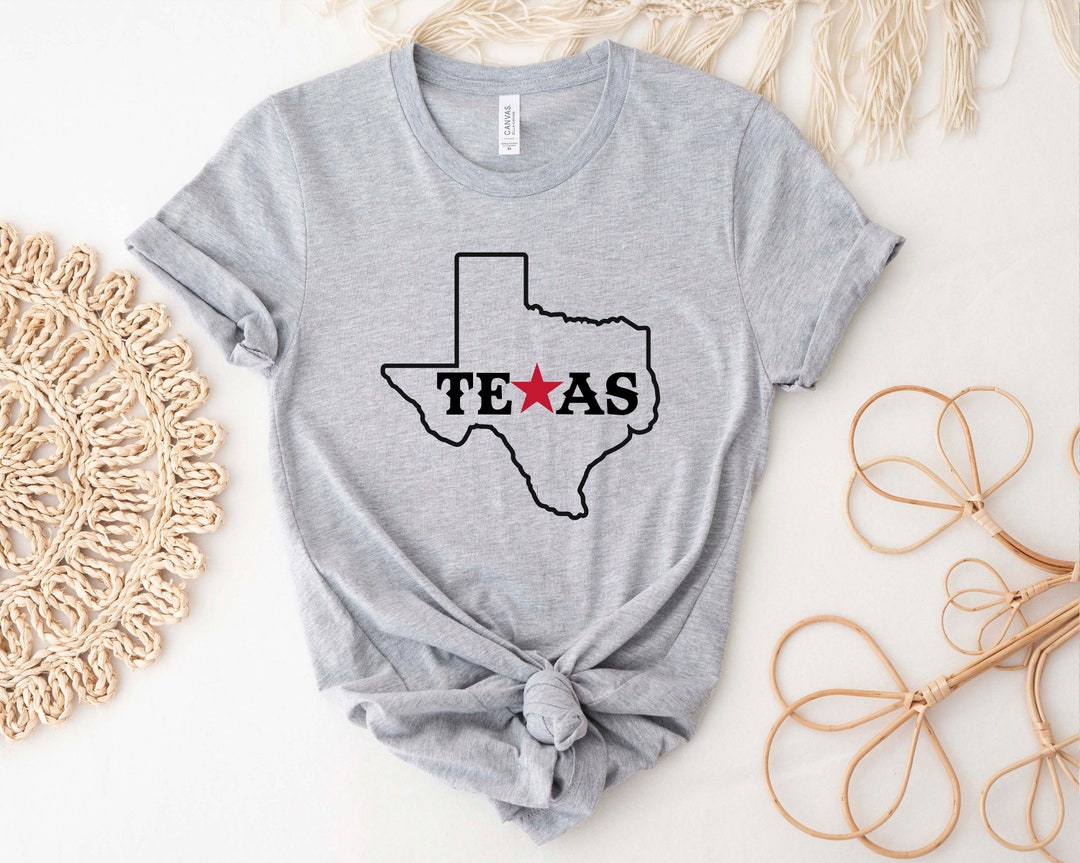Texas Map T-shirt, Texas State T-shirt, Texas Patriotic Shirt, Texas ...