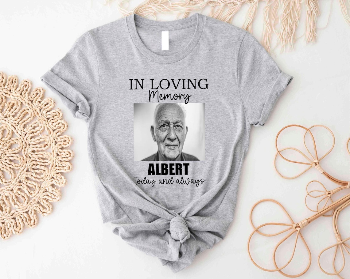 In Loving Memory T-shirt, Custom Funeral Photo Shirt, Rest in Peace ...