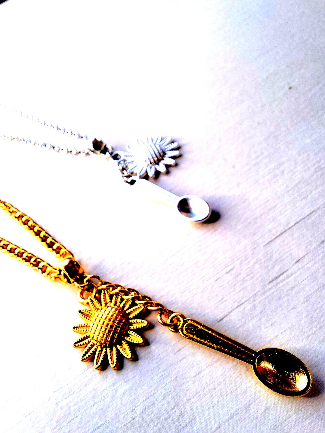 Sunflower and Spoon Necklace for Hidden Disabilities, Chronic Illness ...