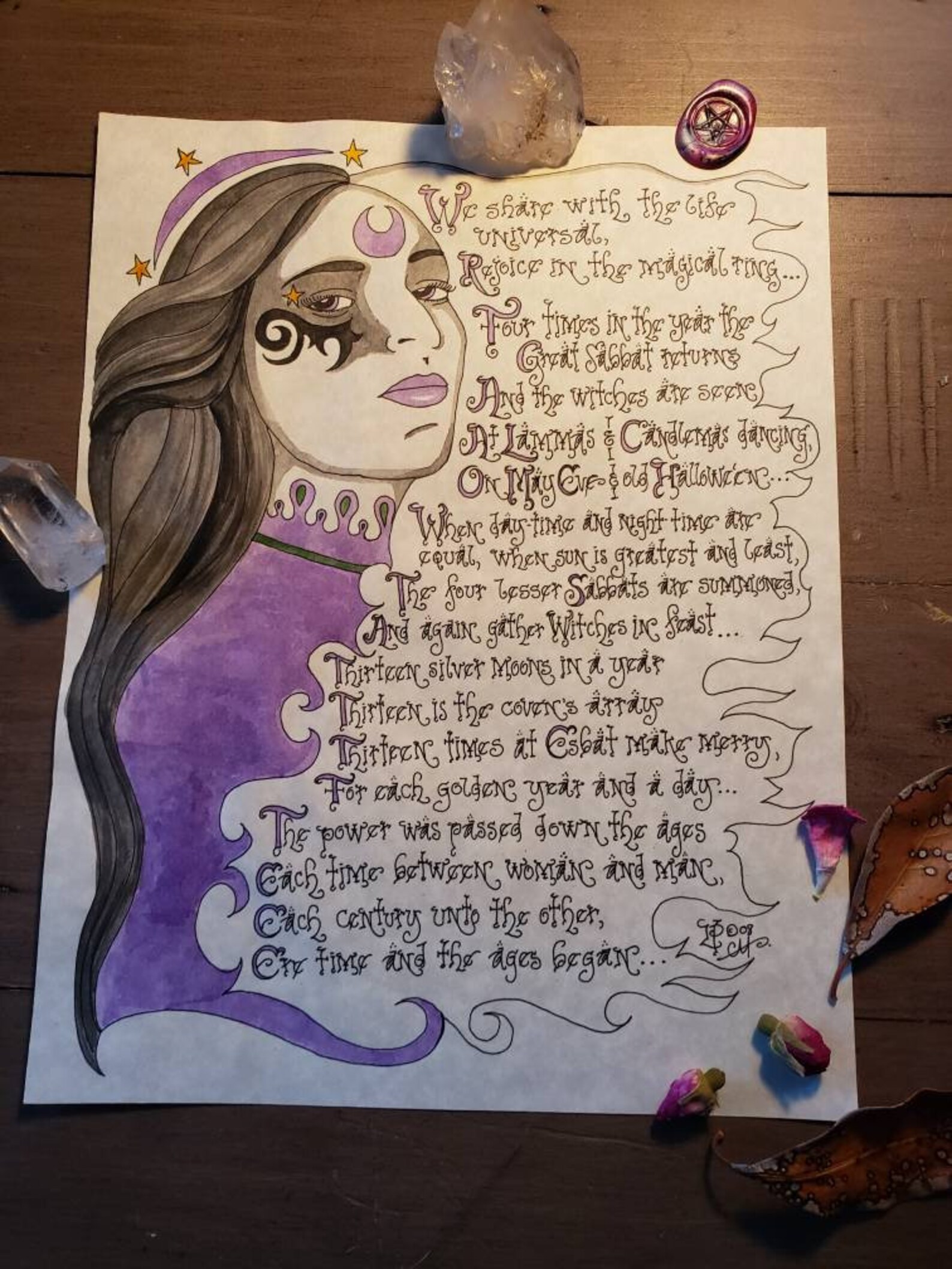 Witch's Creed Set of 4 Instant Full Color Downloads PDFs | Etsy