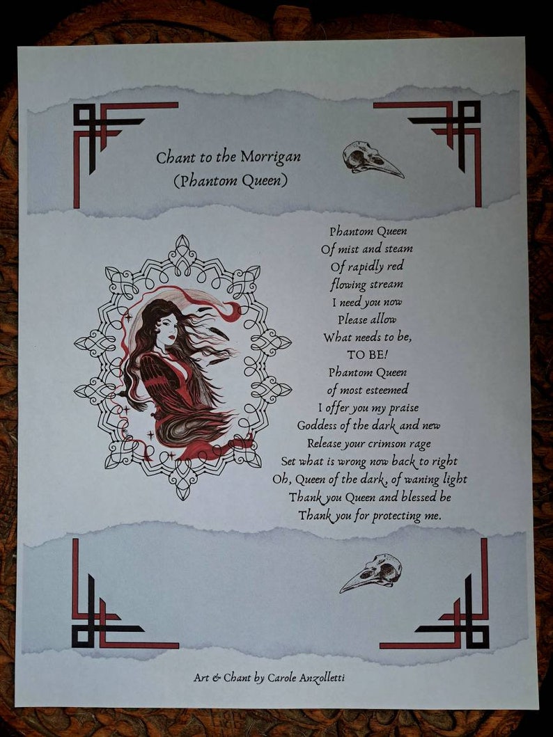 The MORRIGAN | Witch Book Page | PDF Book of Shadows Page Printable ...