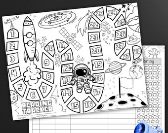 Reading Tracker and Reading Log for Kids Summer Reading Challenge Book ...