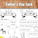 Father's Day Fill-in Card: Kid's Activity Page (instant Download) - Etsy