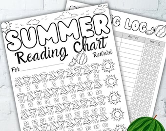 Summer Baseball Reading Chart Reading Reward Chart Summer Reading Log ...