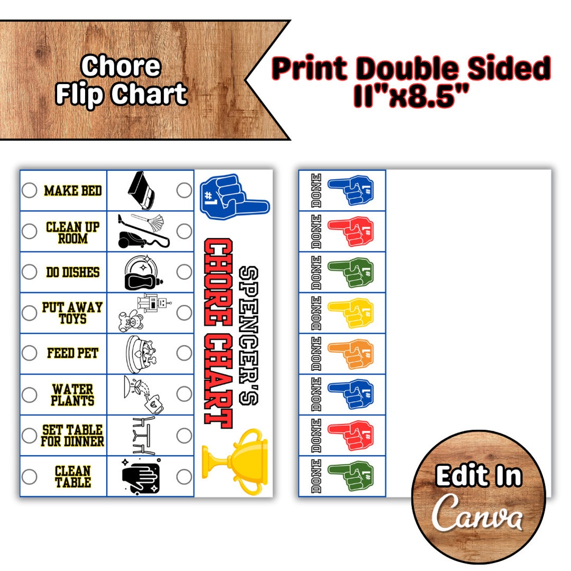 Editable Morning & Bedtime Routine Chart Bundle, Printable Folding ...