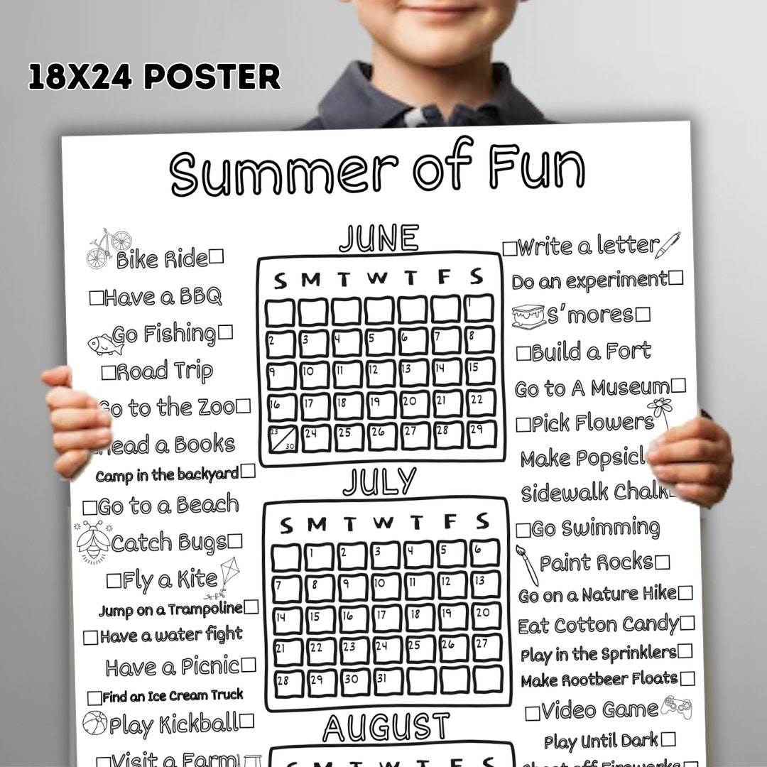 PRINTABLE Summer Countdown Poster, 2024, Summer Countdown, Summer ...