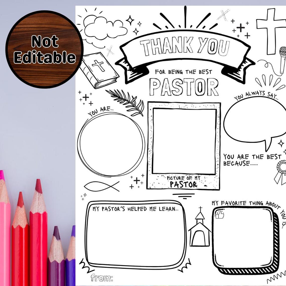 Pastor Appreciation Printable | Pastor Appreciation Month | Thank You ...