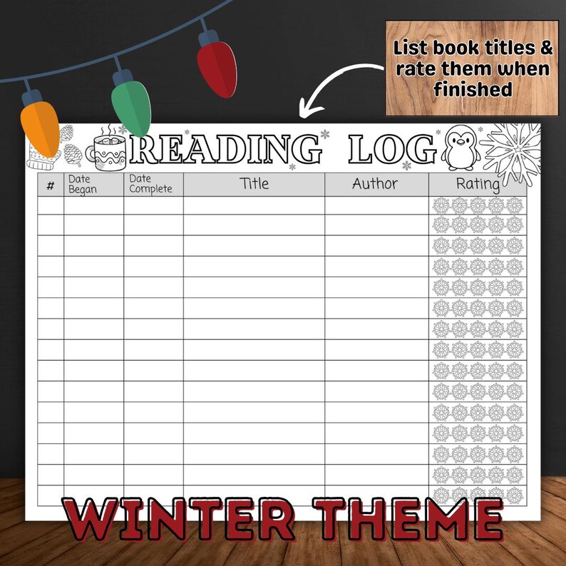 Fall Winter Reading Tracker Map: Kids Coloring Page (PDF) - Etsy