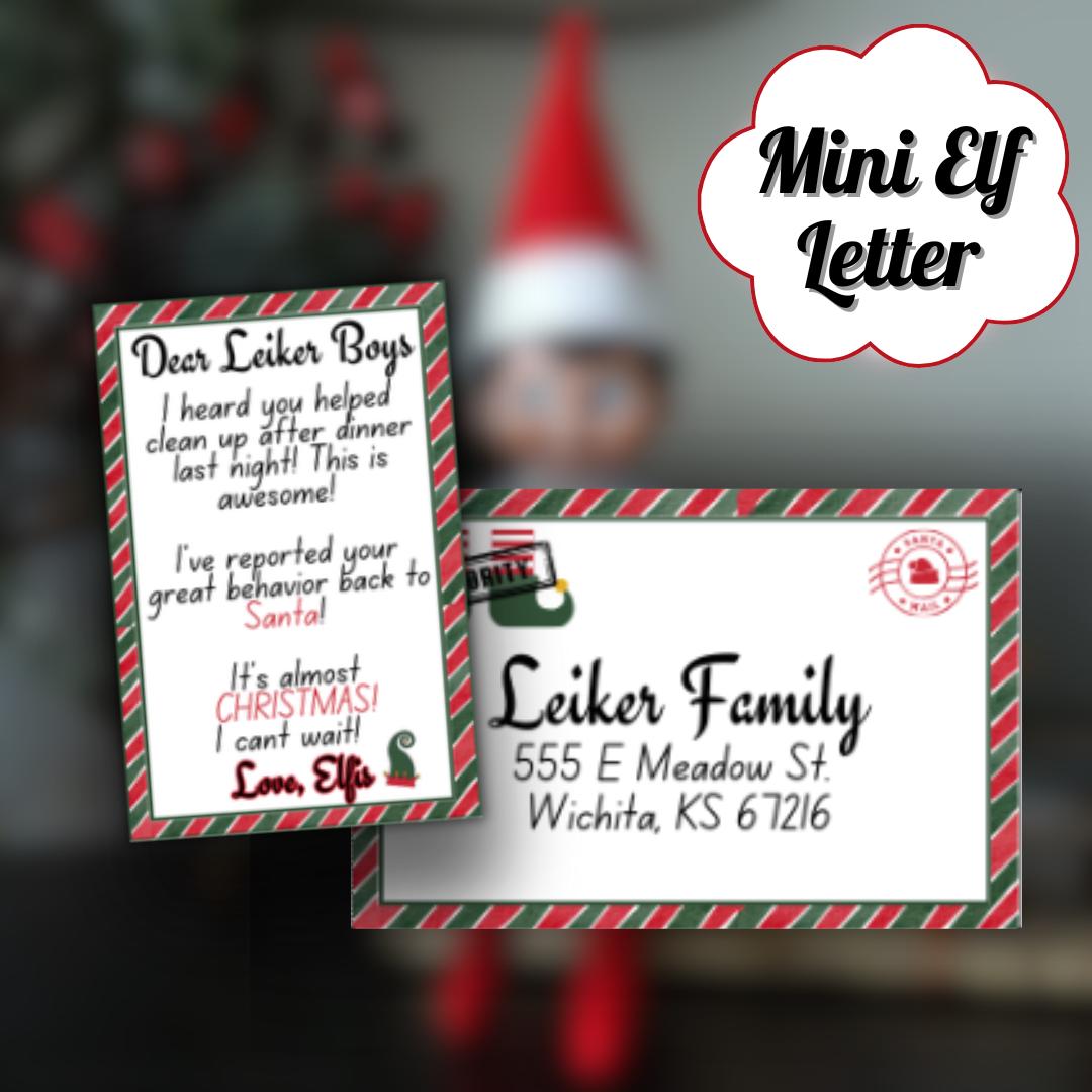 Printable Mini Elf Letter With Envelope, Hello From Your Elf, Elf ...