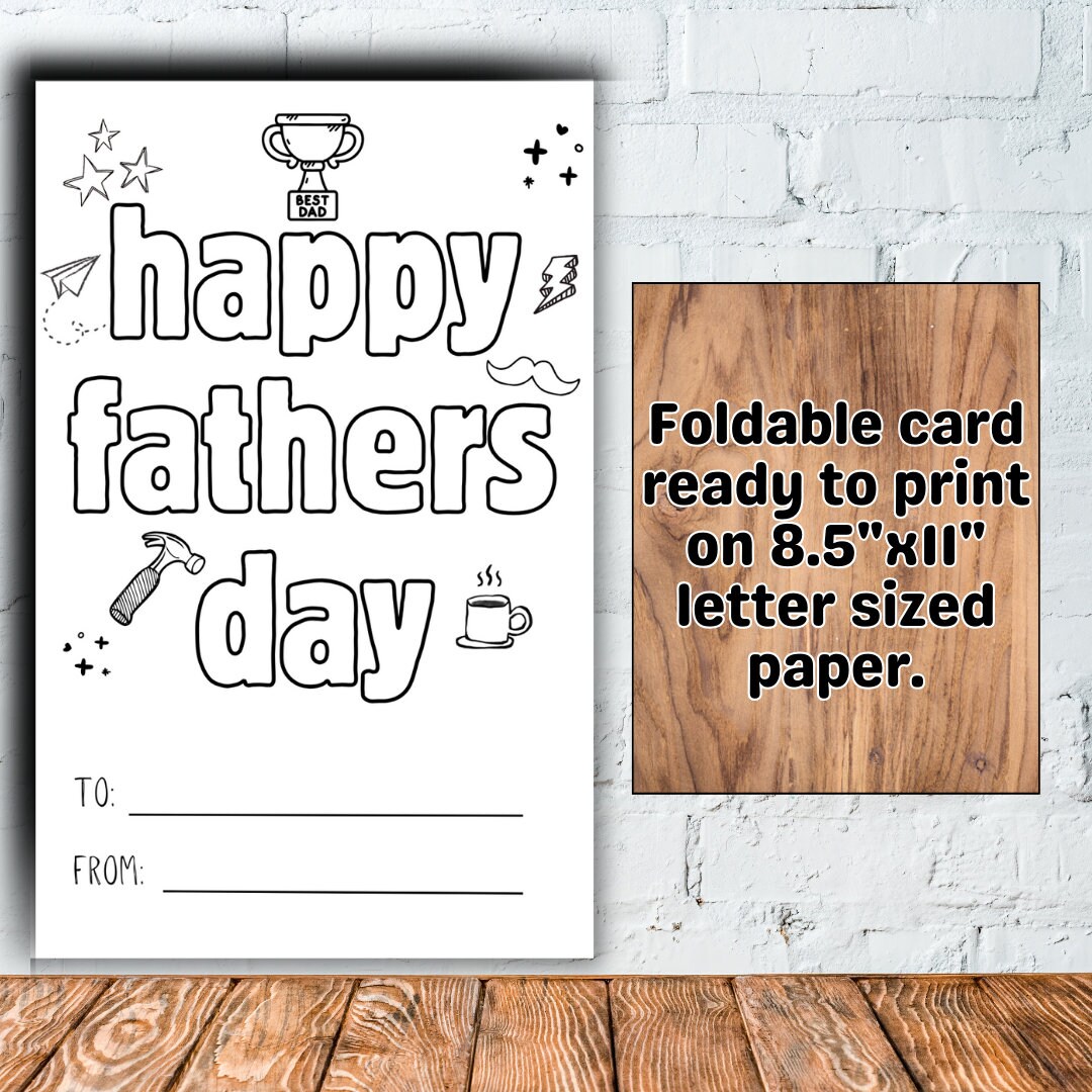 Father's Day Fill-in Card: Kid's Activity Page (instant Download) - Etsy