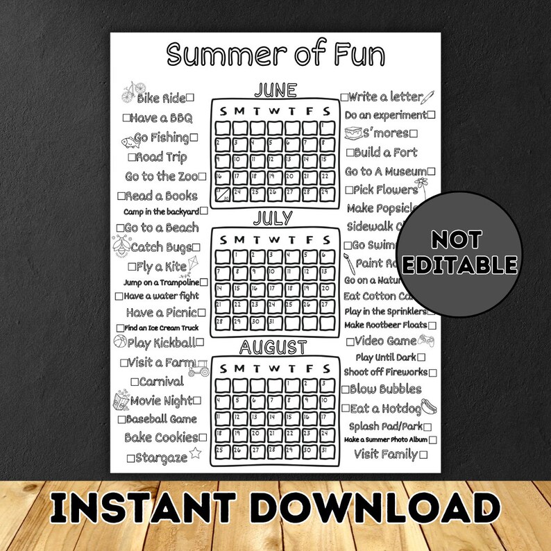PRINTABLE Summer Countdown Poster, 2024, Summer Countdown, Summer ...