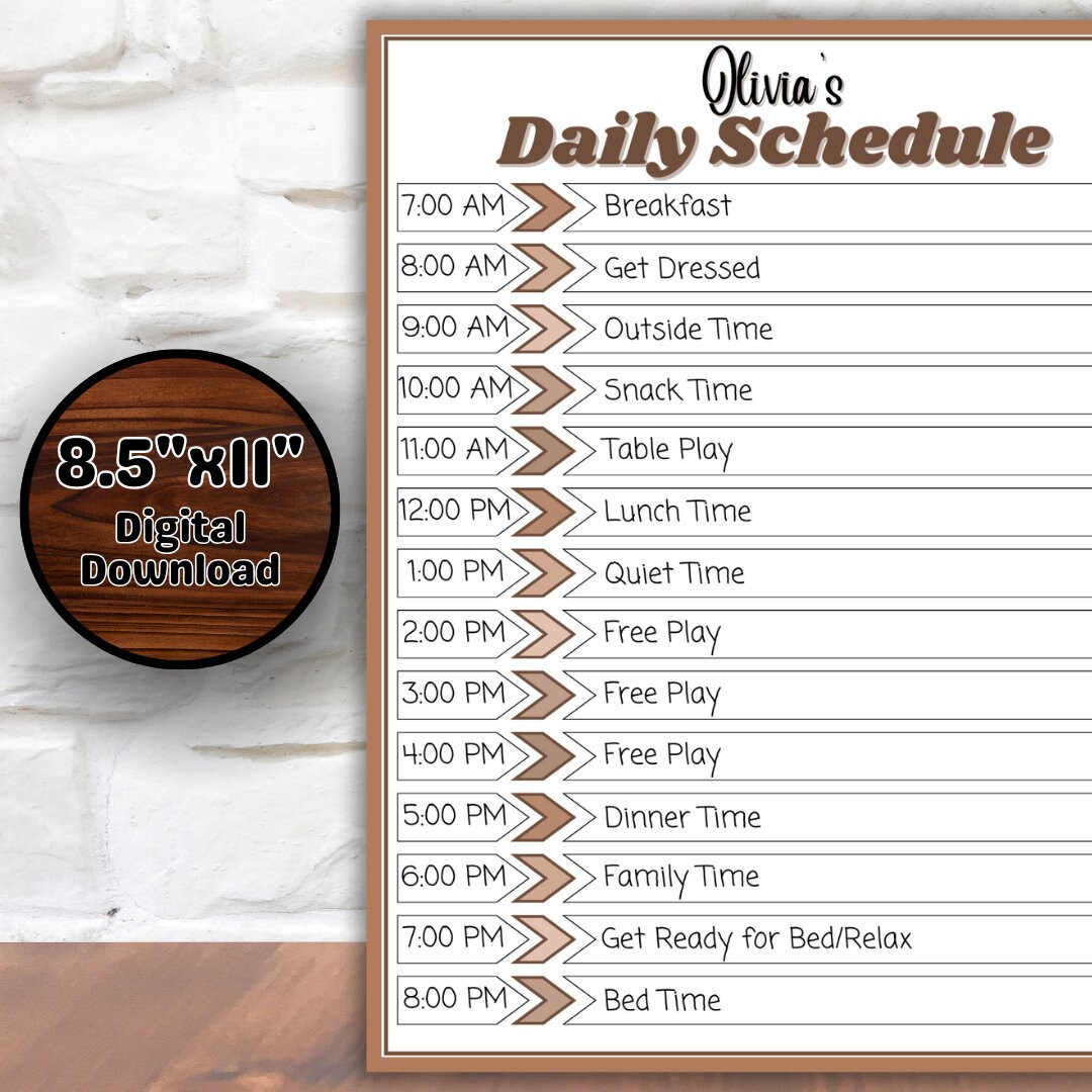Kids Daily Schedule Template: Homeschool Routine (editable PDF) - Etsy