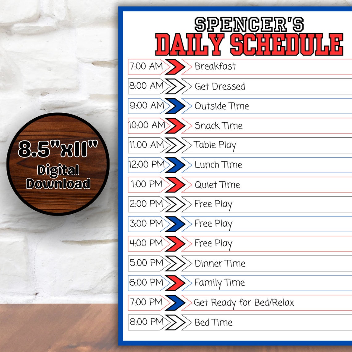 Kids Daily Schedule Template Bundle Printable Homeschool Daily Routine ...