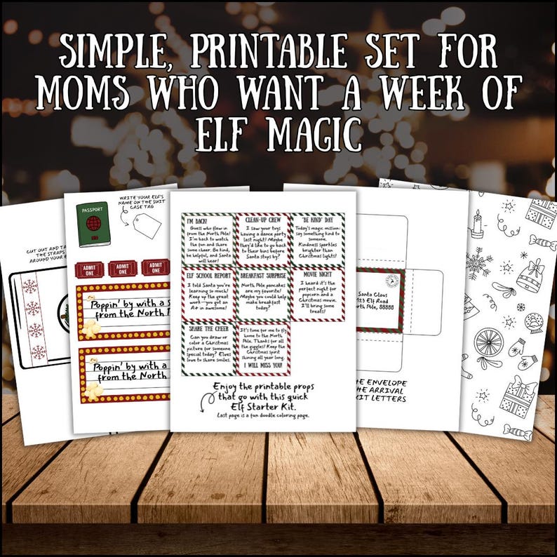 Elf Starter Kit Printable | 6 Elf Notes + Arrival & Goodbye Letters ...