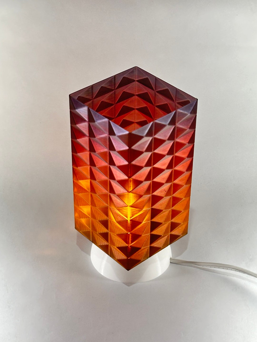 3D Printed Geometric Square Light - Accent Light - Etsy