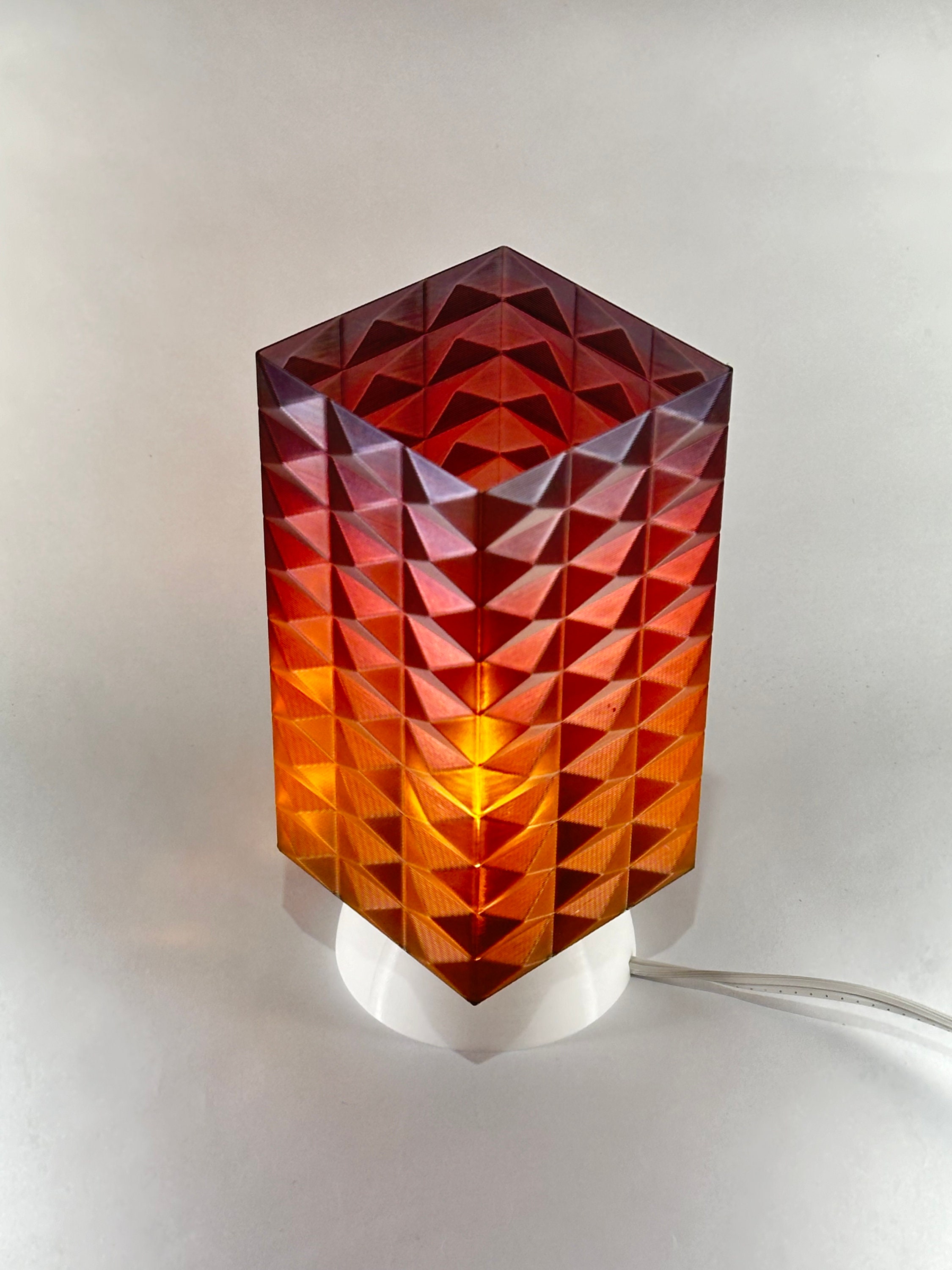 3D Printed Geometric Square Light - Accent Light - Etsy