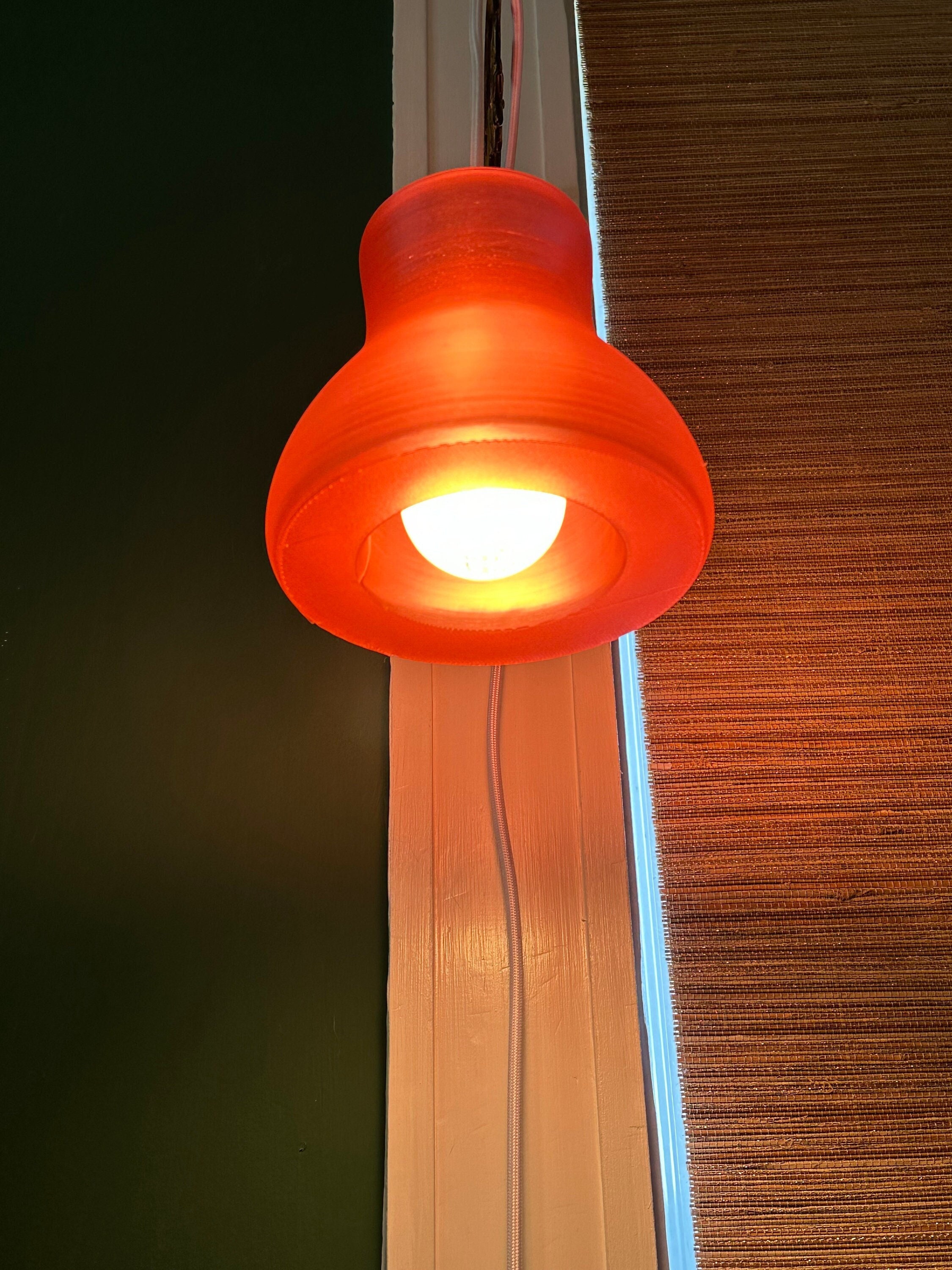 3D Printed Round Pendant Light - Modern - Etsy